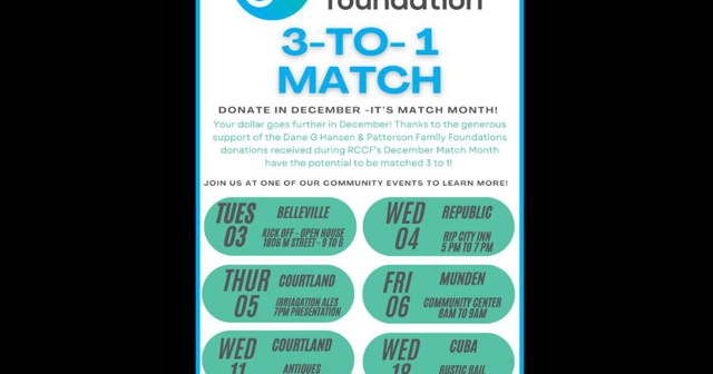 Republic County Community Foundation Launches December Match Month with ...